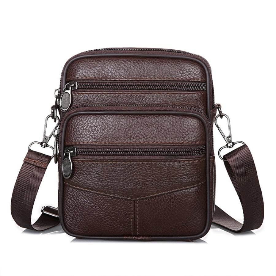 Bolsa Transversal Masculina Couro Legítimo
